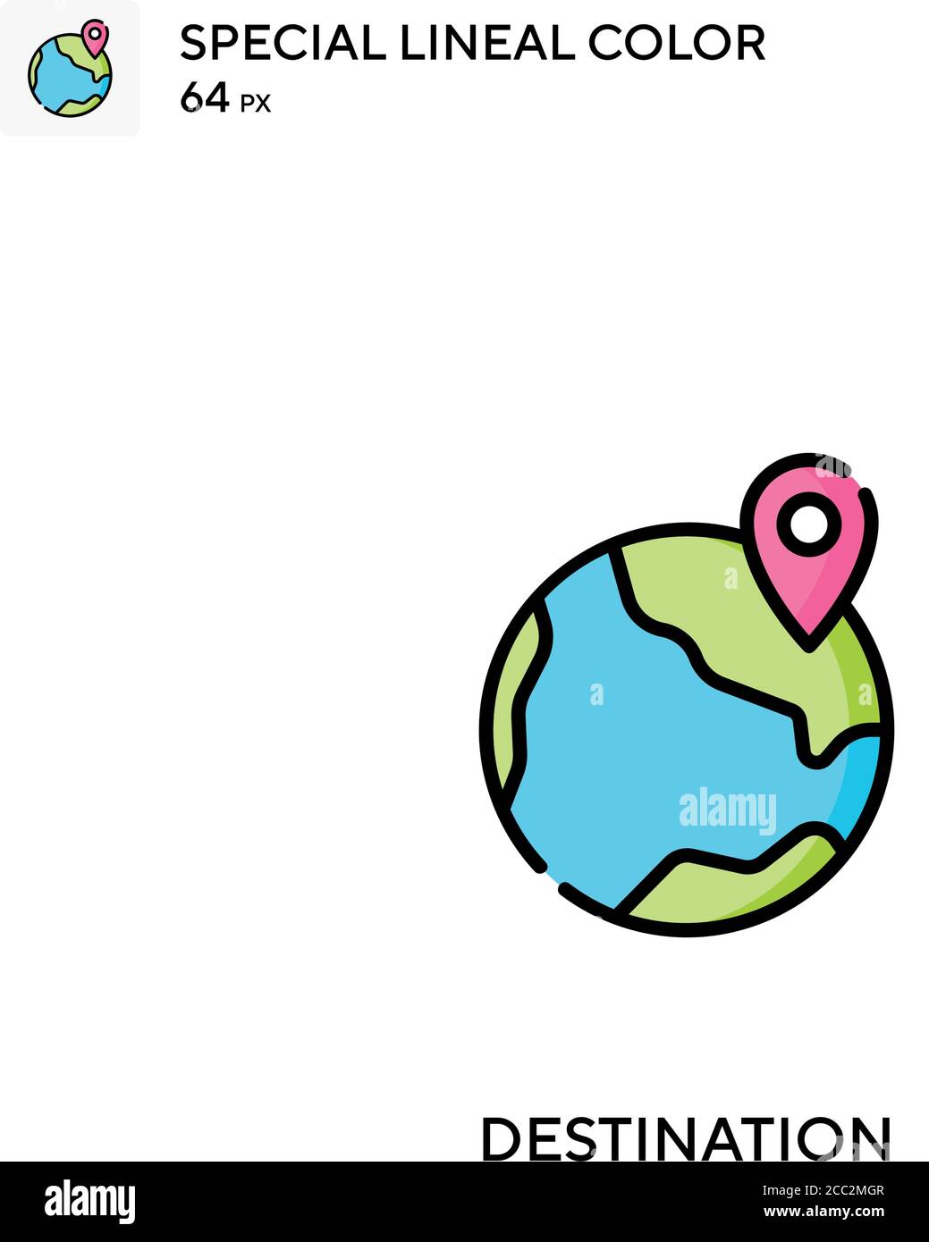 Destination Special lineal color vector icon. Destination icons for ...