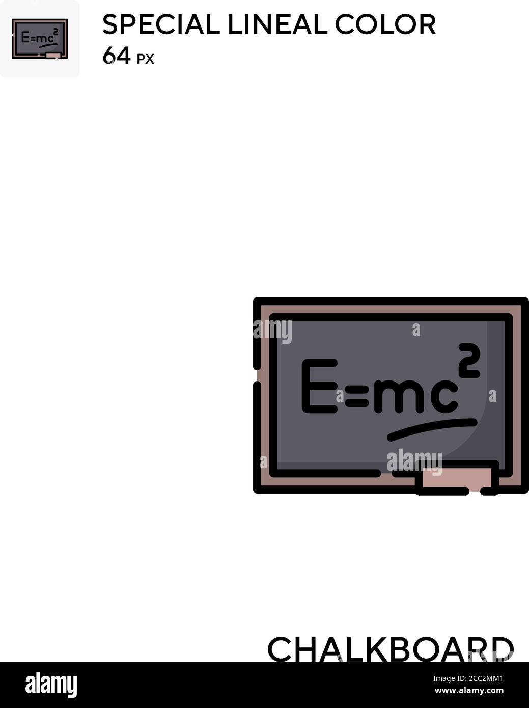 Chalkboard Special lineal color vector icon. Chalkboard icons for your ...