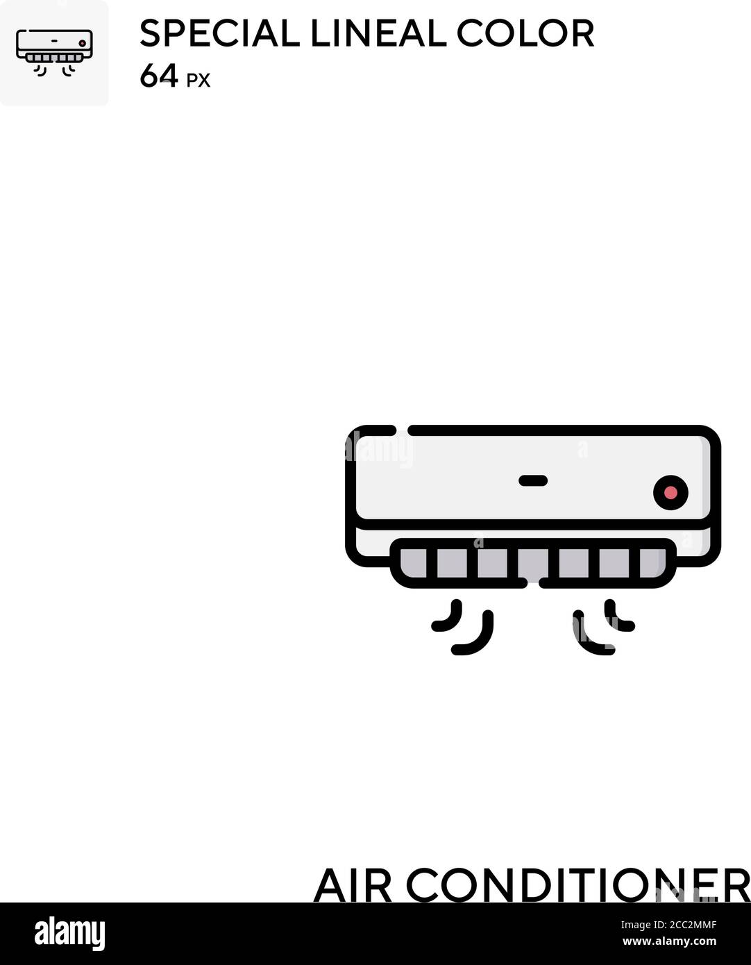 Air conditioner Special lineal color vector icon. Air conditioner icons ...