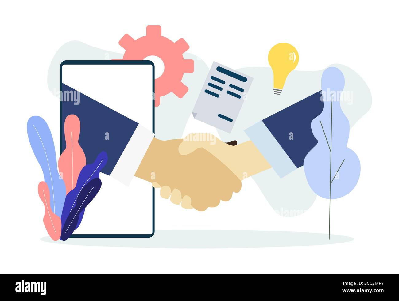 People shaking hands through mobile phone screen concept Handshake ... People shaking hands through mobile phone screen concept Handshake ...