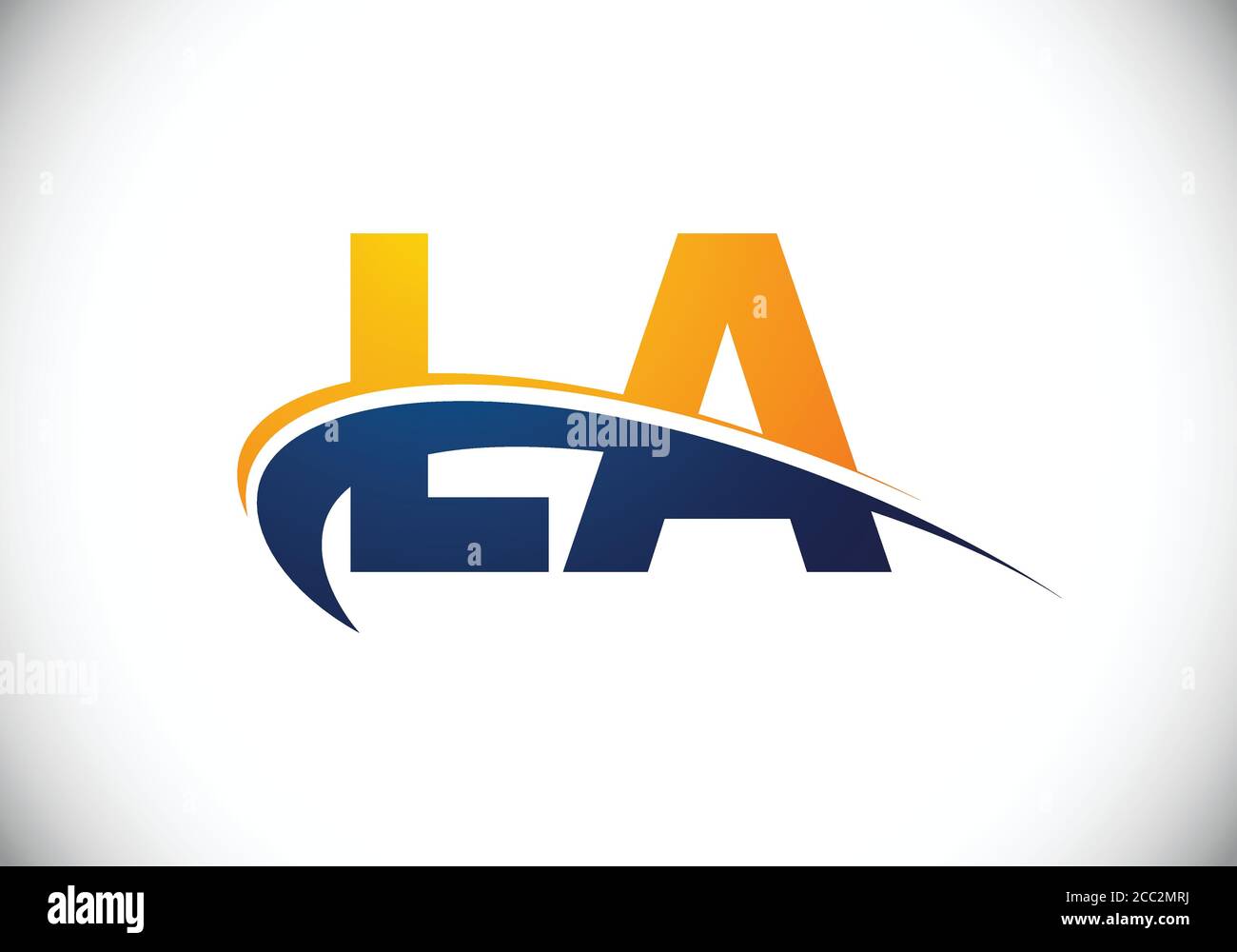 Initial Monogram Letter L A Logo Design Vector Template. L A monogram ...