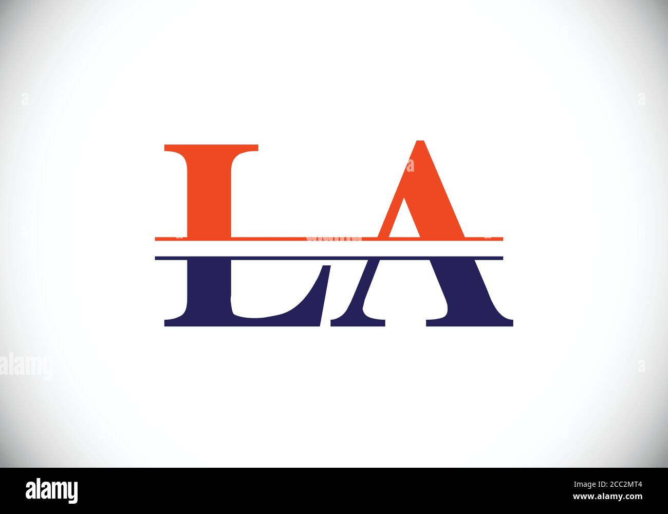 Initial Monogram Letter L A Logo Design Vector Template. L A monogram ...