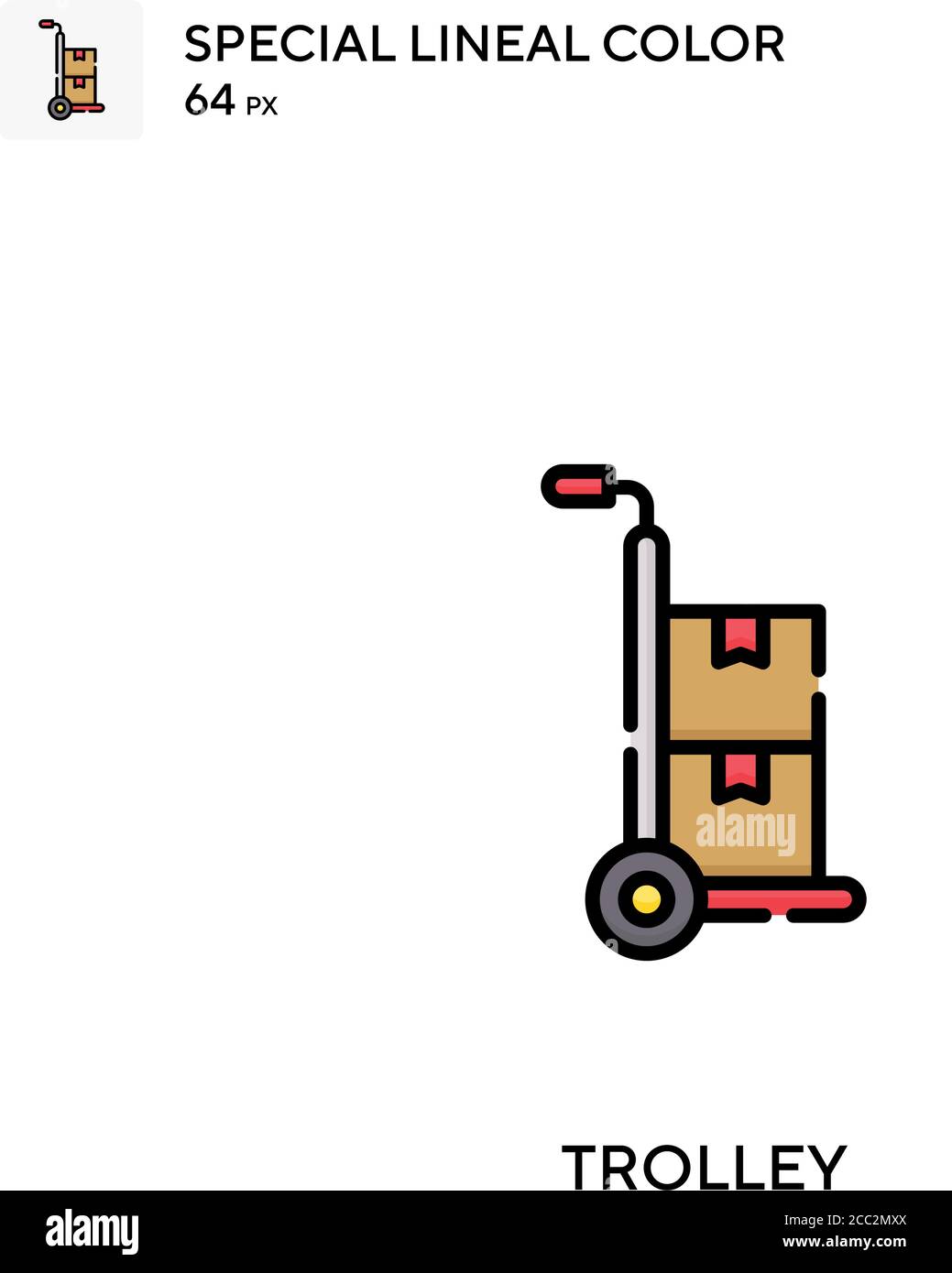 Trolley Special lineal color vector icon. Trolley icons for your ...