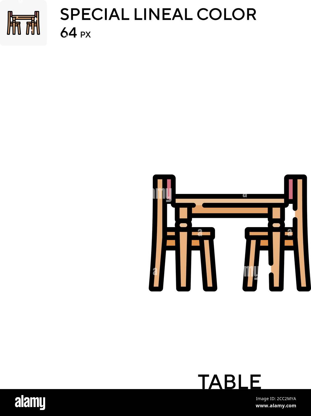 Table Special lineal color vector icon. Table icons for your business ...