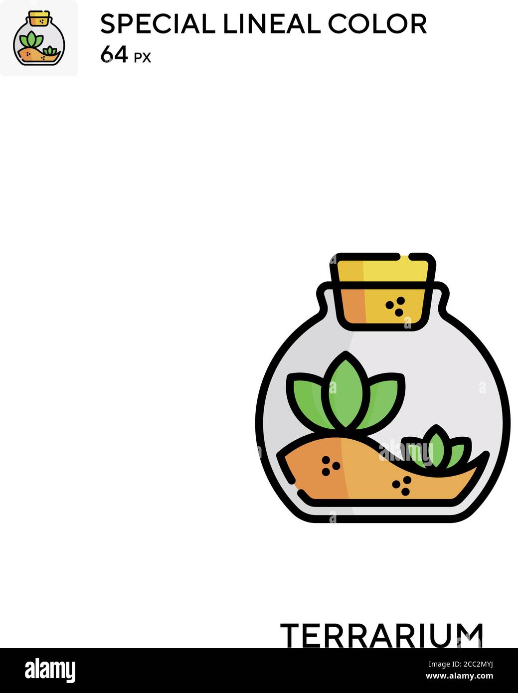 Terrarium Special lineal color vector icon. Terrarium icons for your ...