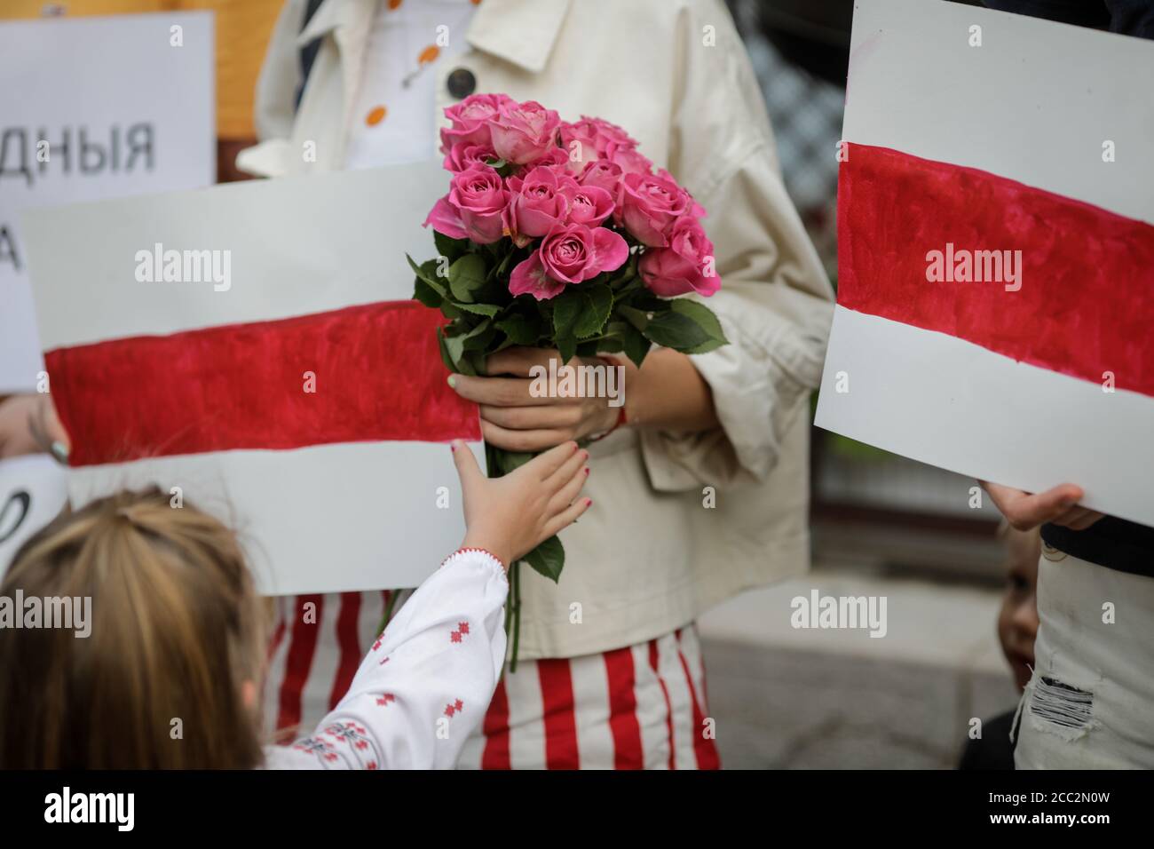 Bucharest, Romania - August 16, 2020: Details with a little girl ...