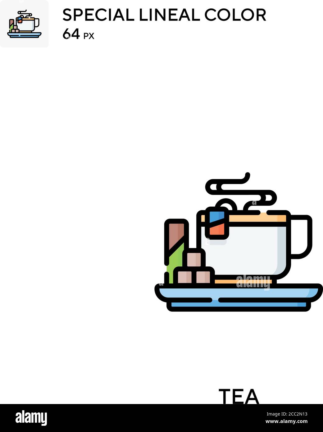 Tea Special lineal color vector icon. Tea icons for your business ...