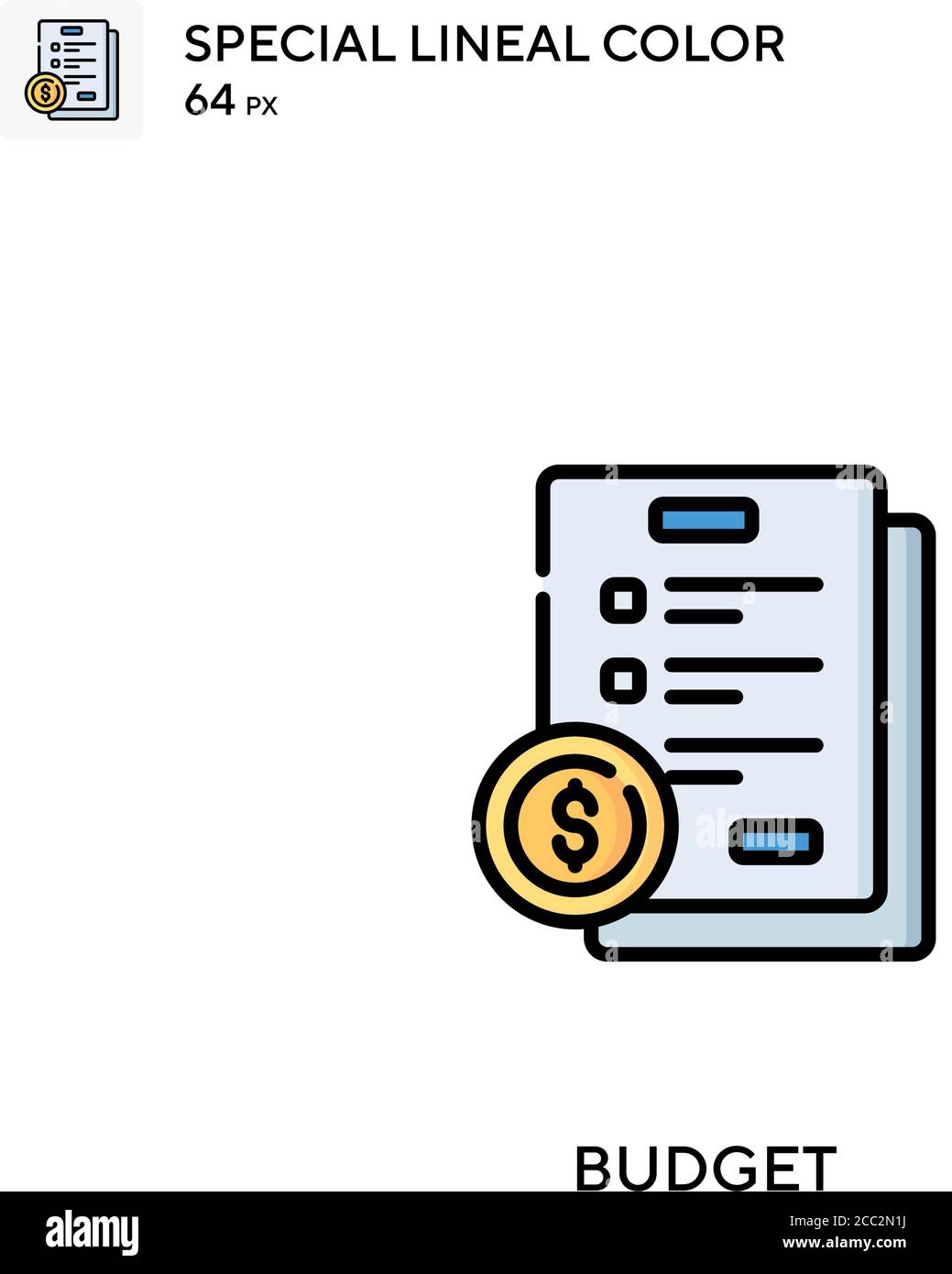 Budget Special lineal color vector icon. Budget icons for your business ...