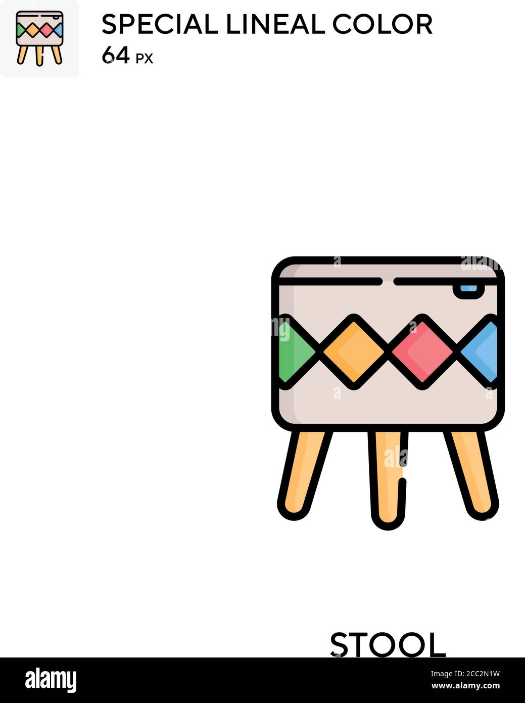 Stool Special lineal color vector icon. Stool icons for your business ...