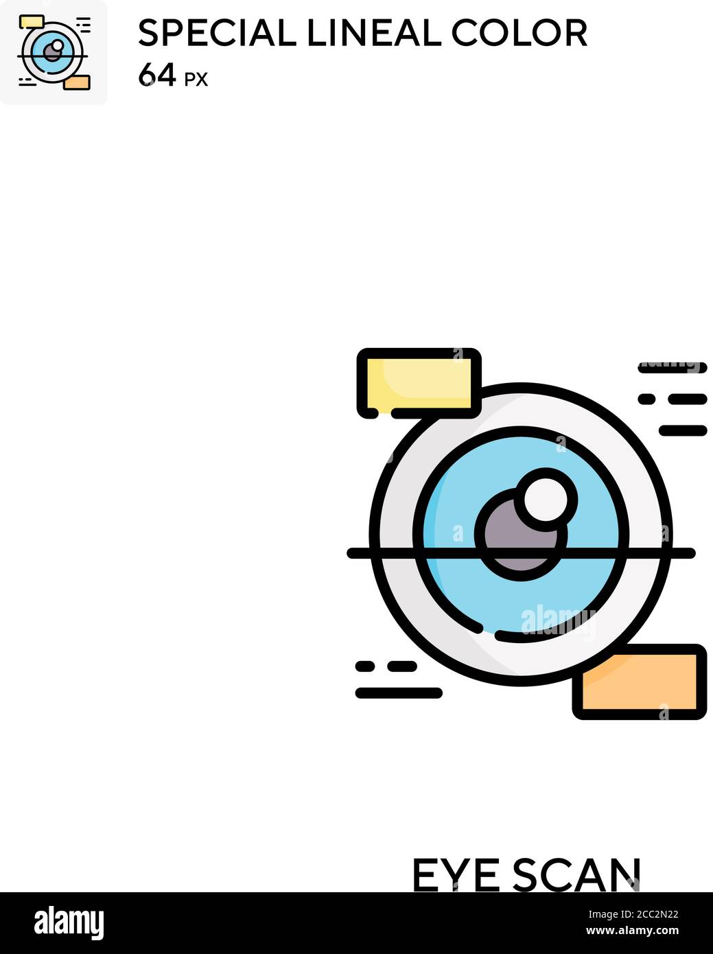 Eye scan Special lineal color vector icon. Eye scan icons for your ...