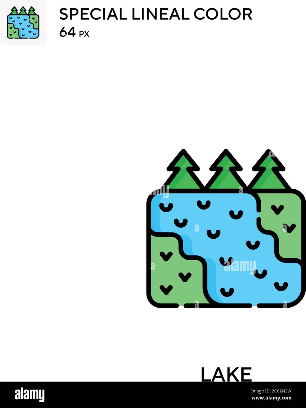 Lake Special lineal color vector icon. Lake icons for your business ...