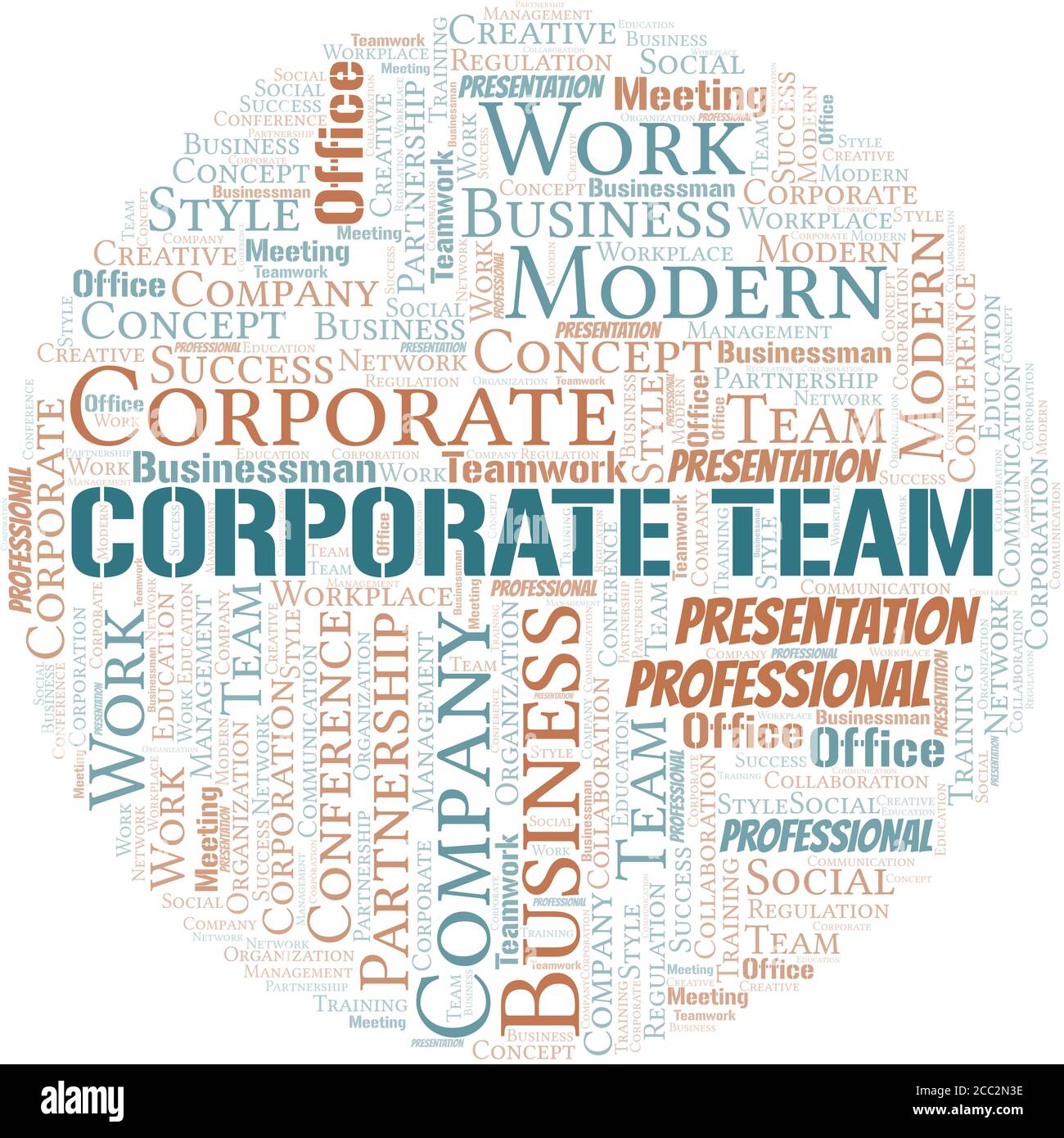 Corporate Team vector word cloud, made with the text only Stock Vector ...