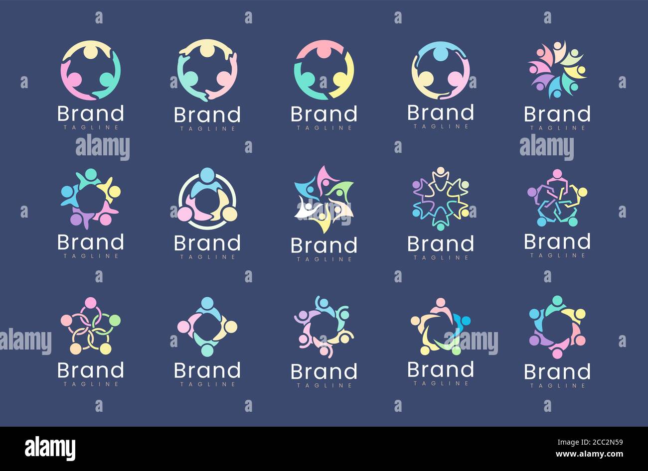 Collection of charity logo design templates Stock Vector Image & Art ...