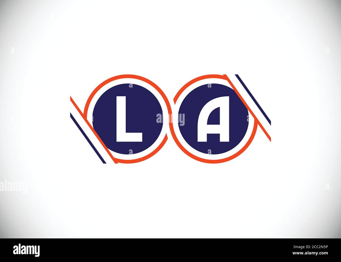 Initial Monogram Letter L A Logo Design Vector Template. L A monogram ...