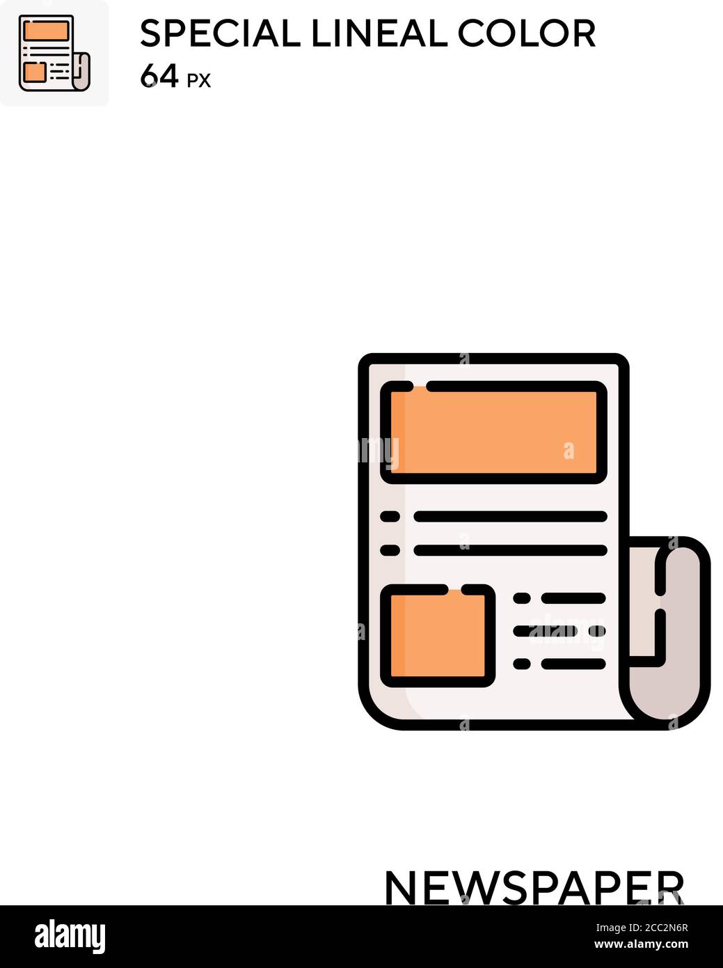 Newspaper Special lineal color vector icon. Newspaper icons for your ...