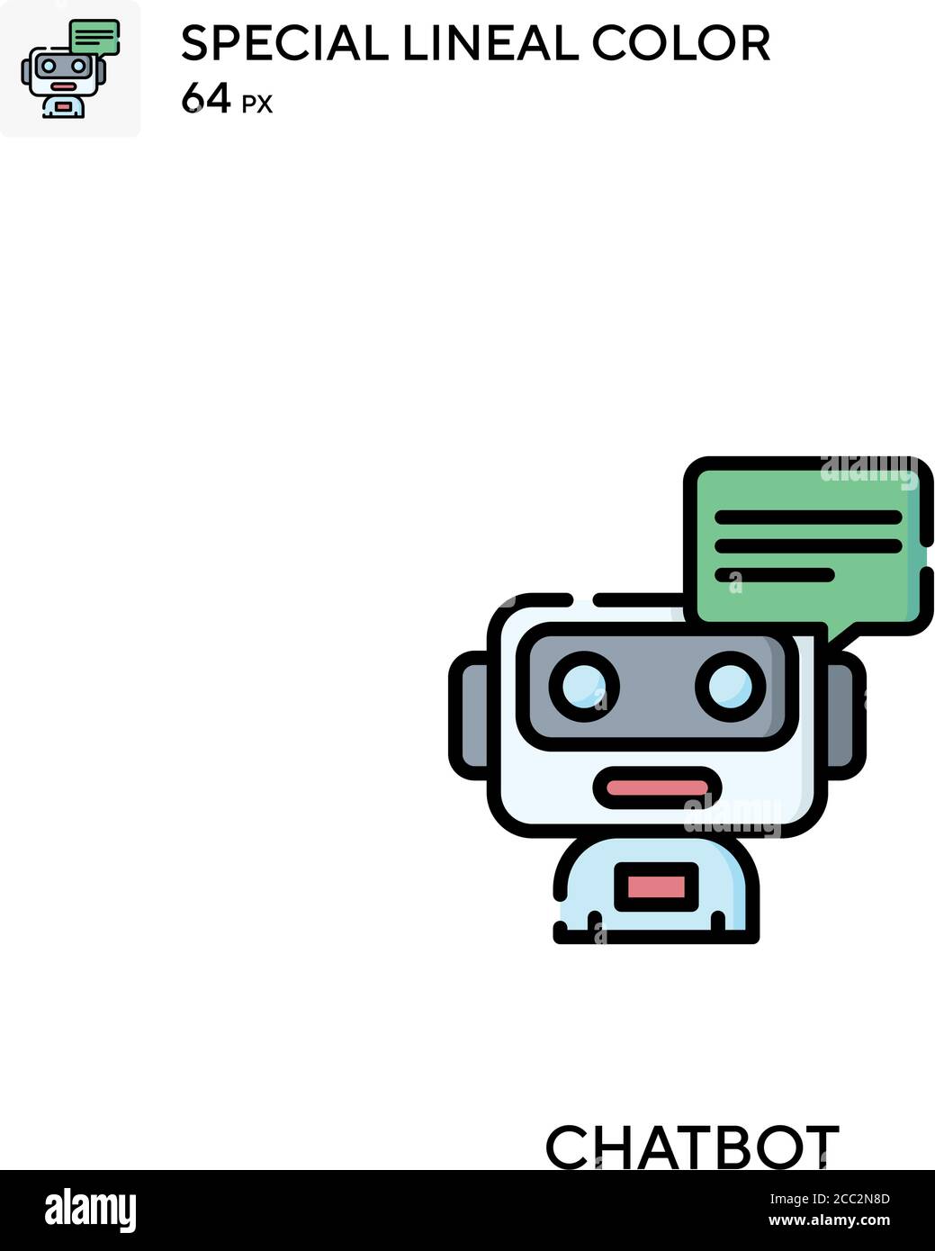 Chatbot Special lineal color vector icon. Chatbot icons for your ...
