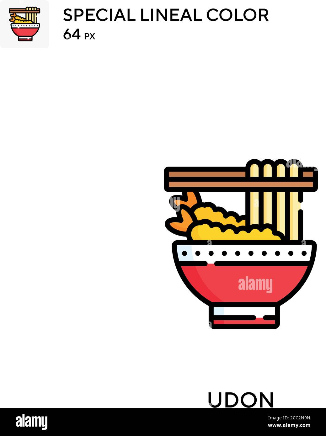 Udon Special lineal color vector icon. Udon icons for your business ...