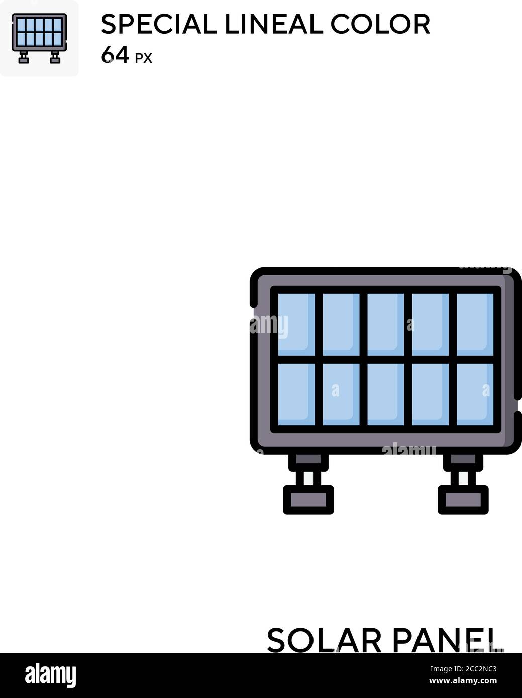 Solar panel Special lineal color vector icon. Solar panel icons for ...