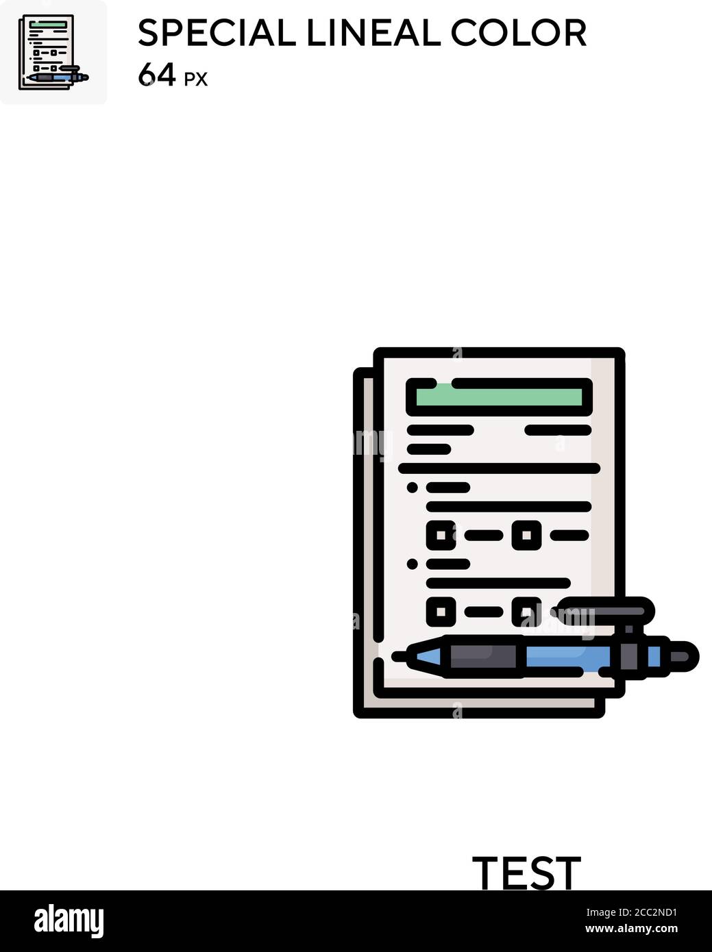 Test Special lineal color vector icon. Test icons for your business ...