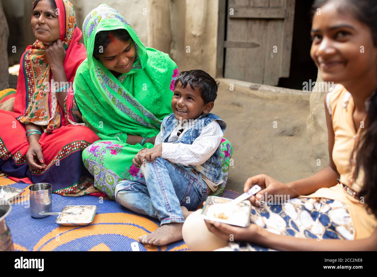 Indian Happy Poor Family