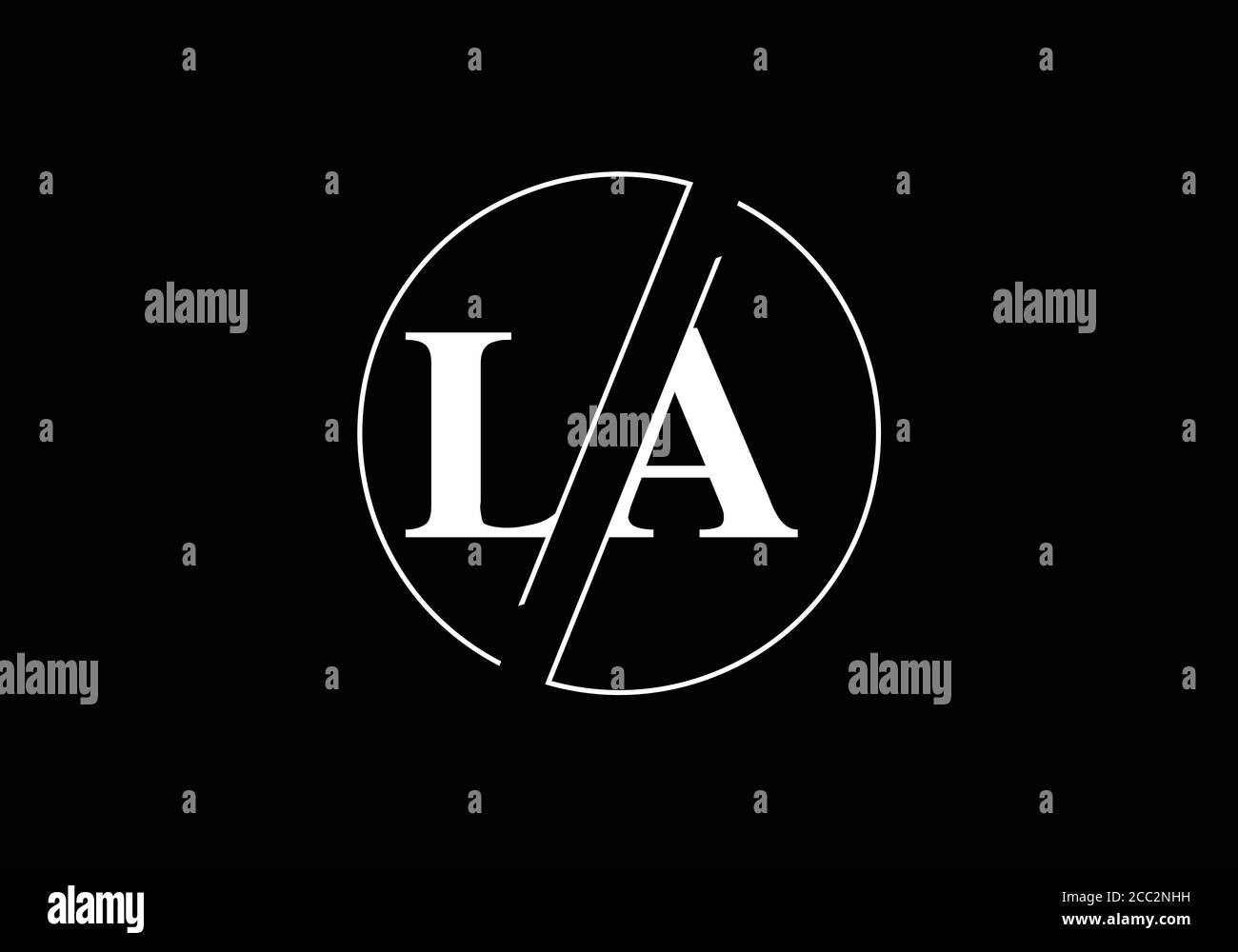 Initial Monogram Letter L A Logo Design Vector Template. L A monogram ...