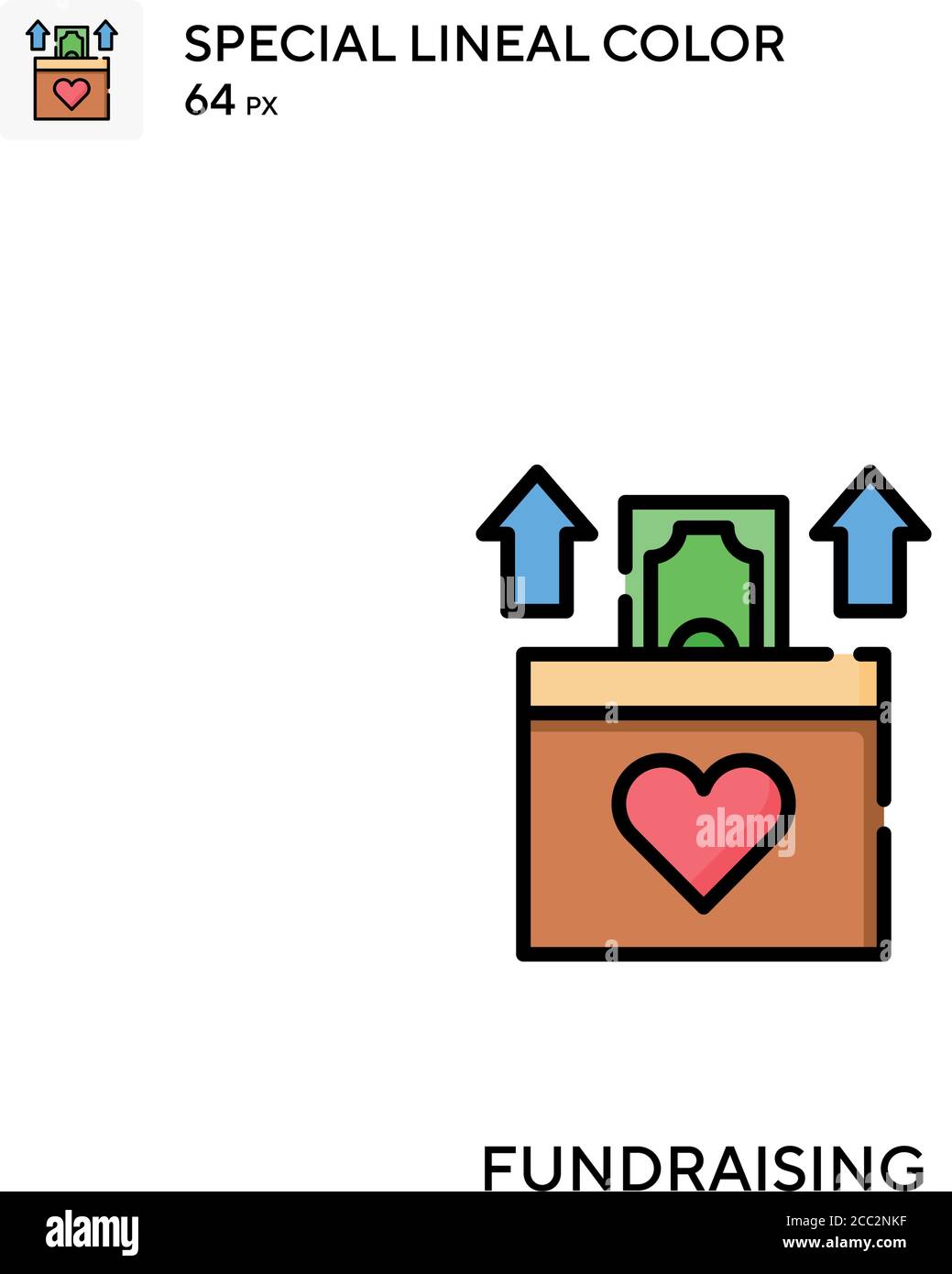 Fundraising Special lineal color vector icon. Fundraising icons for ...