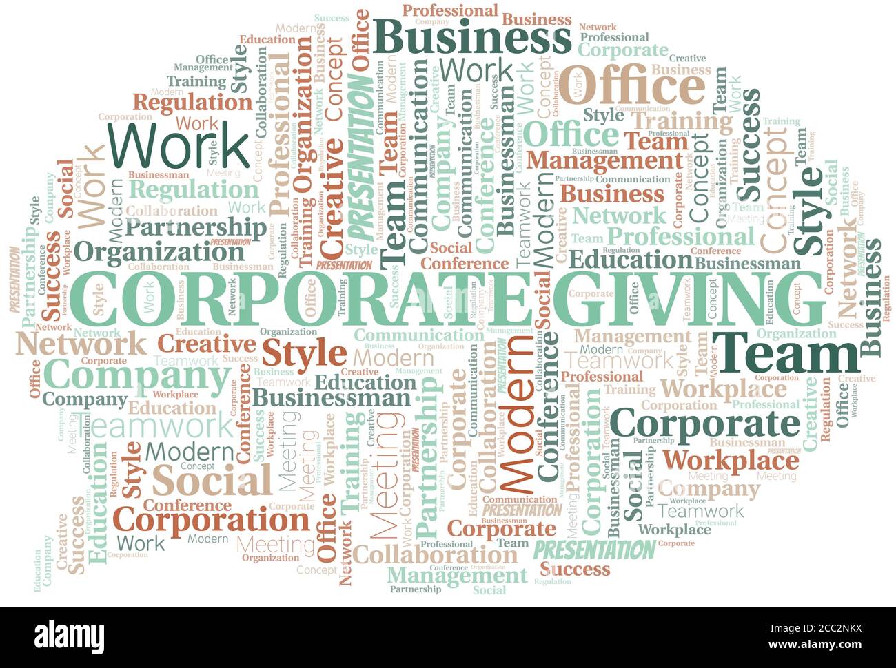 Corporate Giving vector word cloud, made with the text only Stock ...