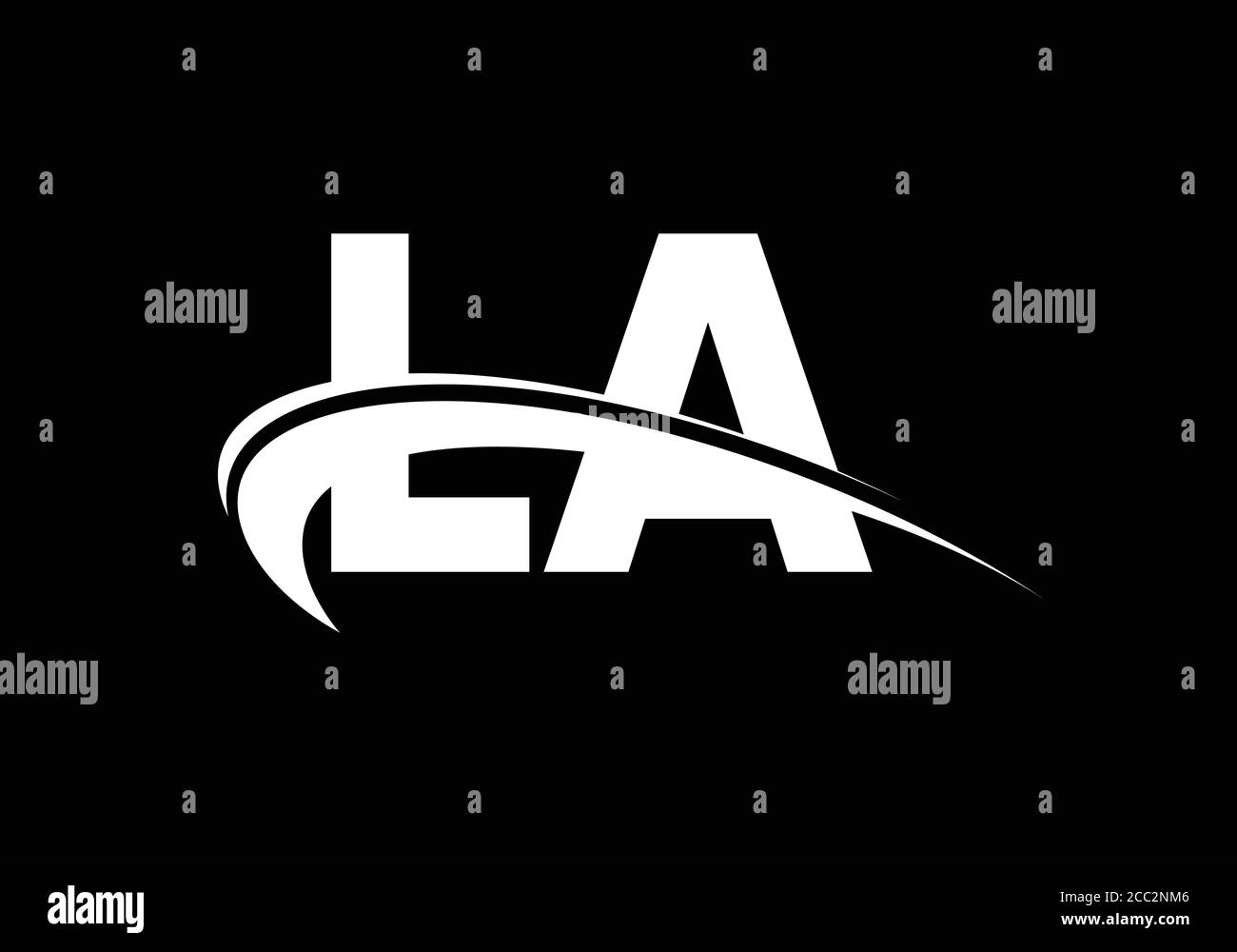 Initial Monogram Letter L A Logo Design Vector Template. L A monogram ...