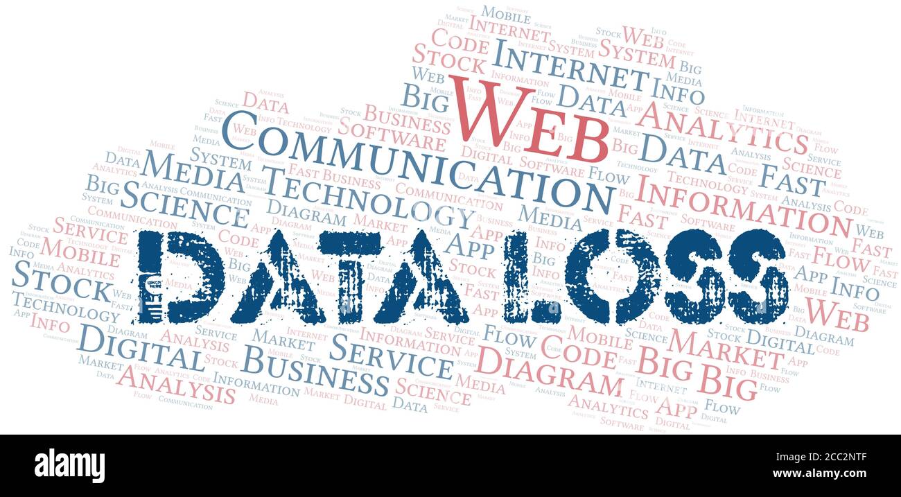Data Loss vector word cloud, made with the text only Stock Vector Image ...