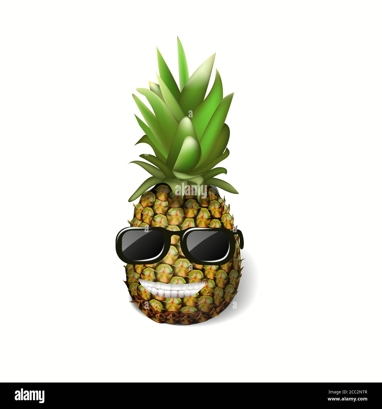 pineapple with glasses tropical vector Stock Vector Image & Art - Alamy