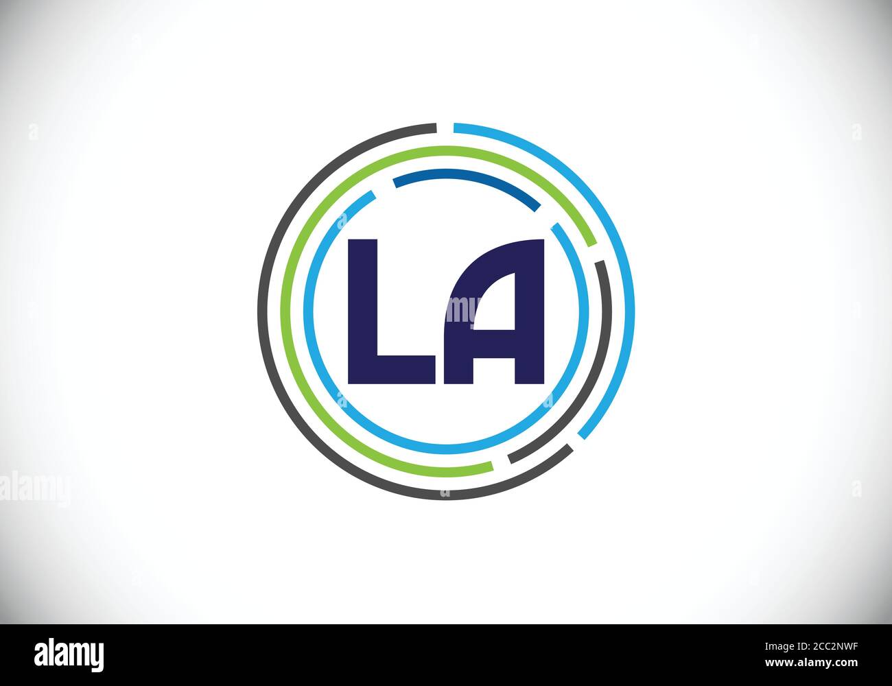 Initial Monogram Letter L A Logo Design Vector Template. L A monogram ...