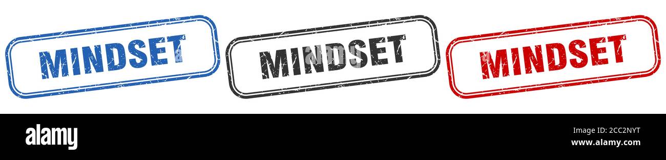 mindset square isolated sign set. mindset stamp Stock Vector Image ...