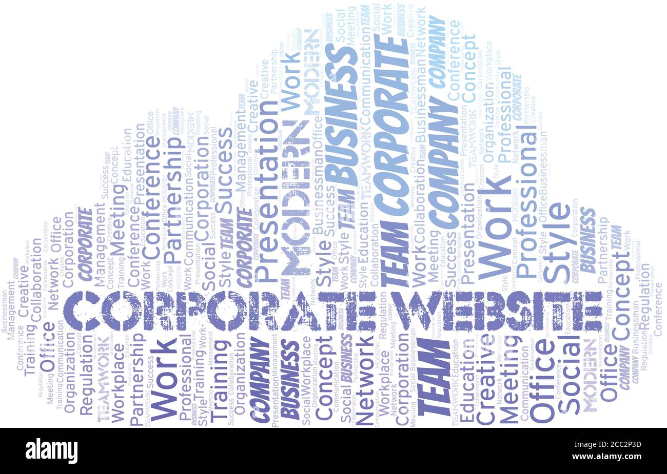 Corporate Website vector word cloud, made with the text only Stock ...