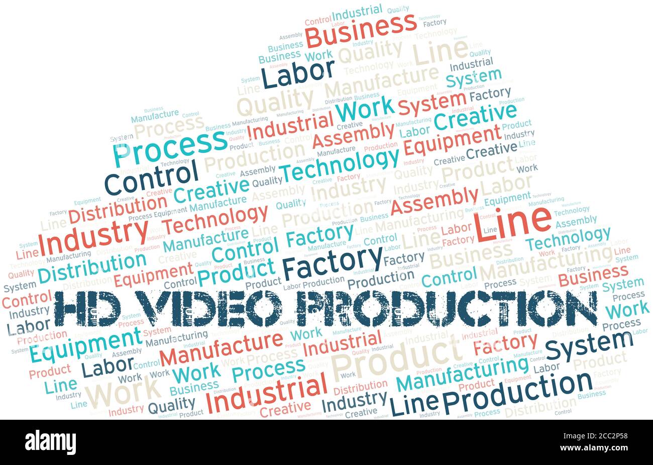 Hd Video Production word cloud create with the text only Stock Vector ...