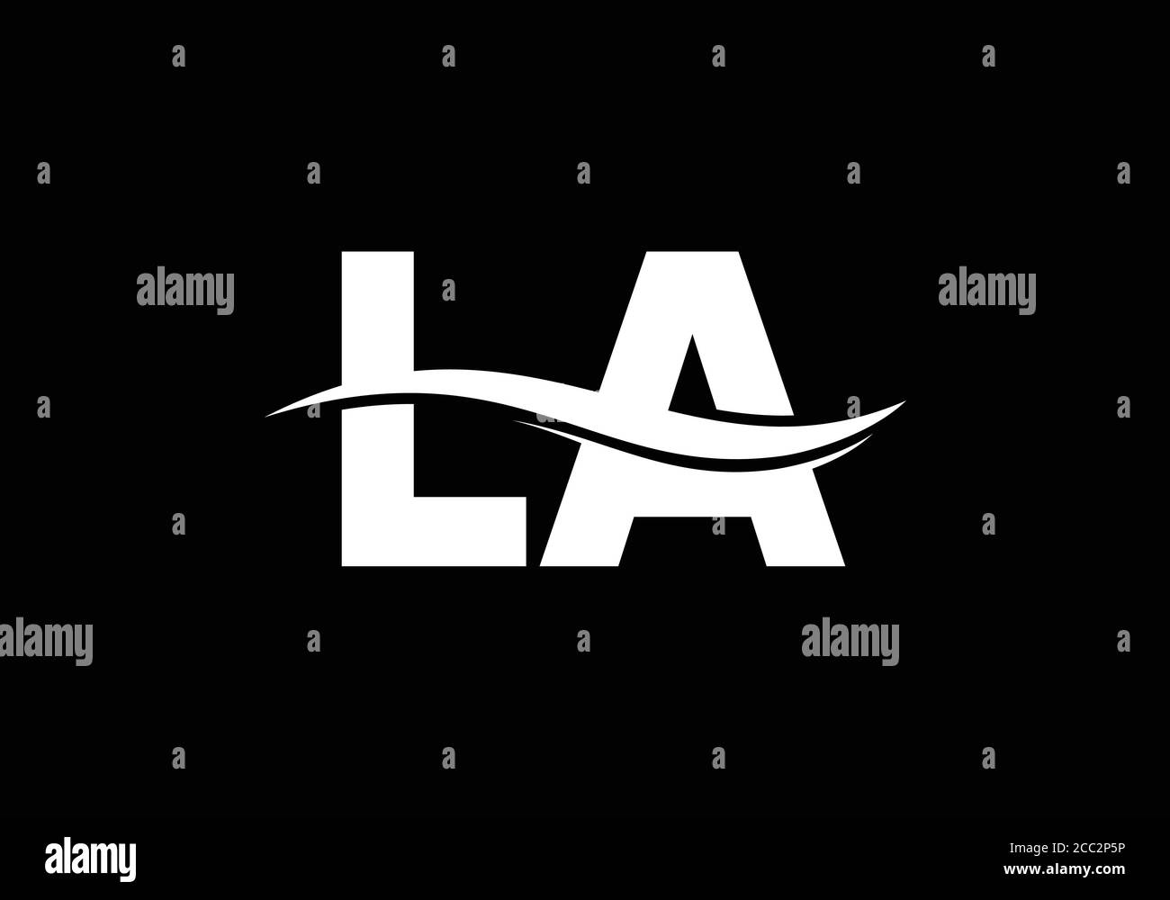 Initial Monogram Letter L A Logo Design Vector Template. L A monogram ...