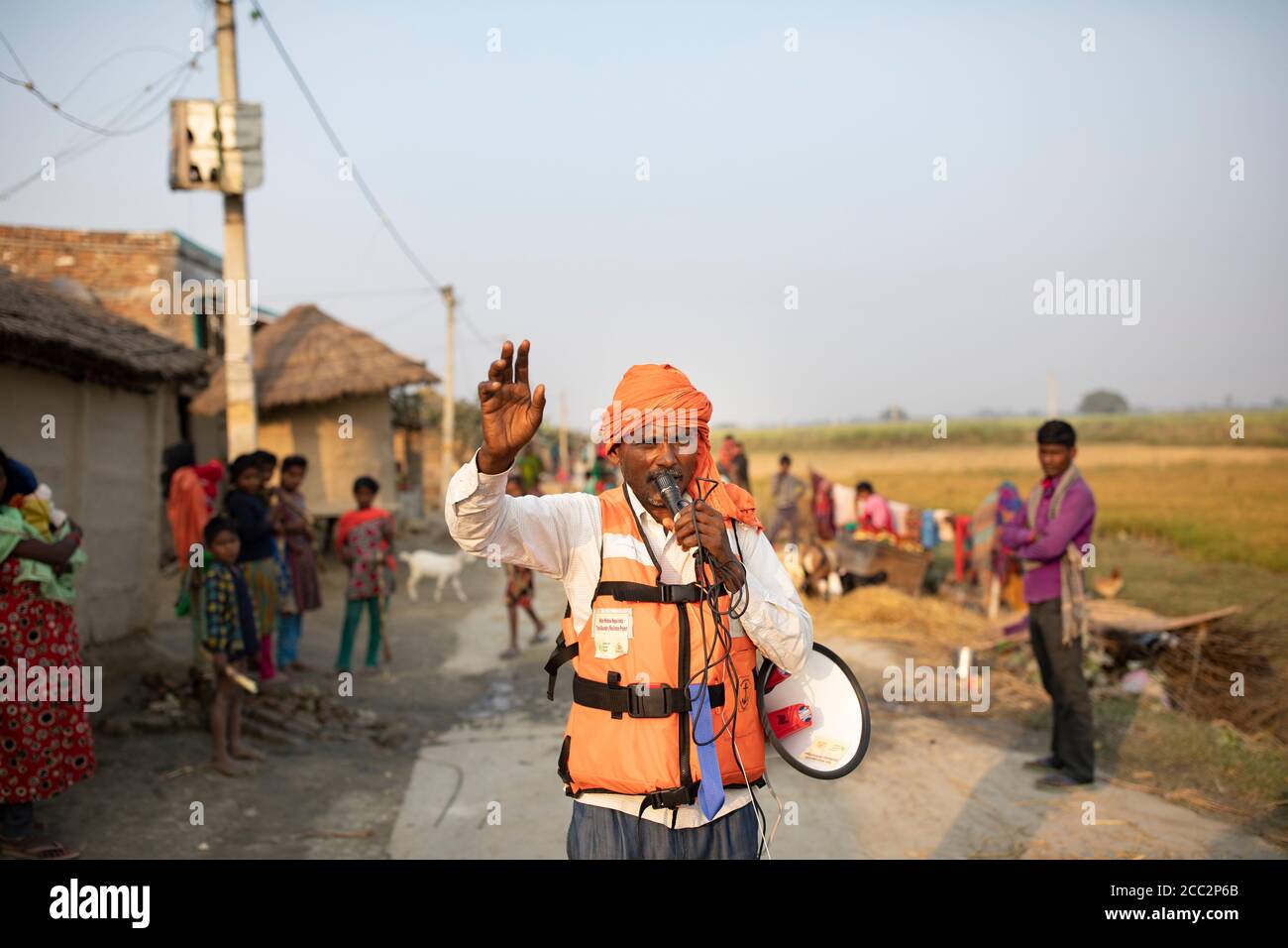 As a member of an Early Warning System task force broadcasts the alarm ...