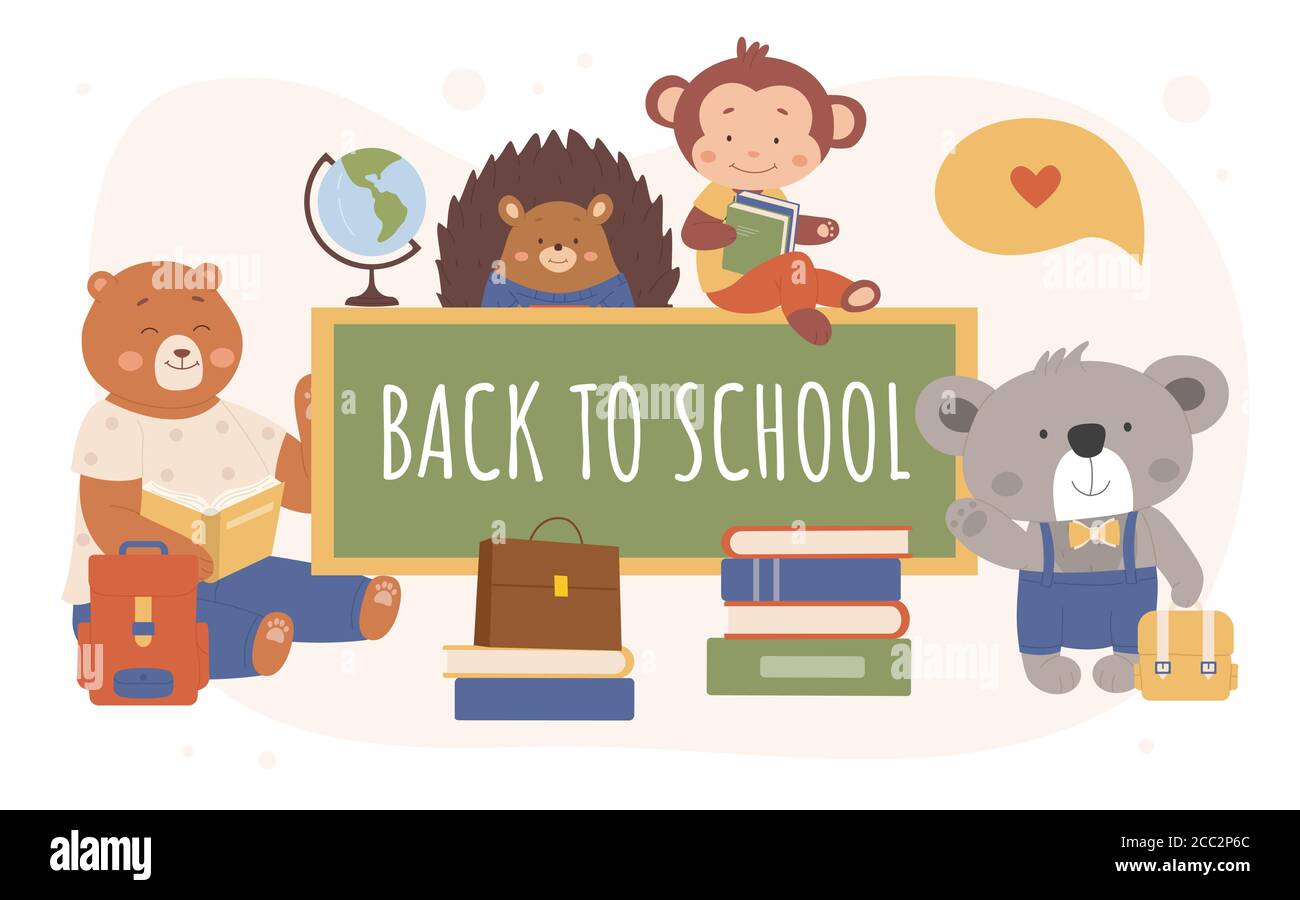 Cartoon school animal hi-res stock photography and images - Alamy