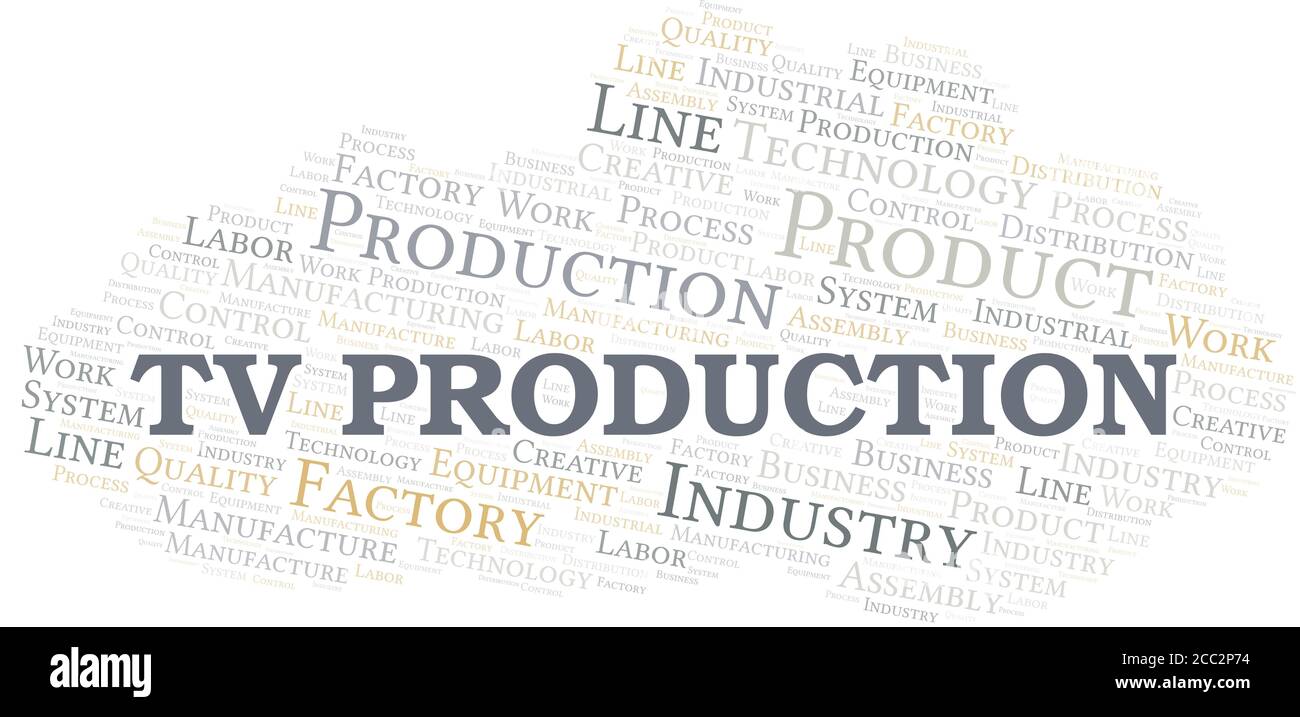 Tv Production word cloud create with the text only Stock Vector Image ...