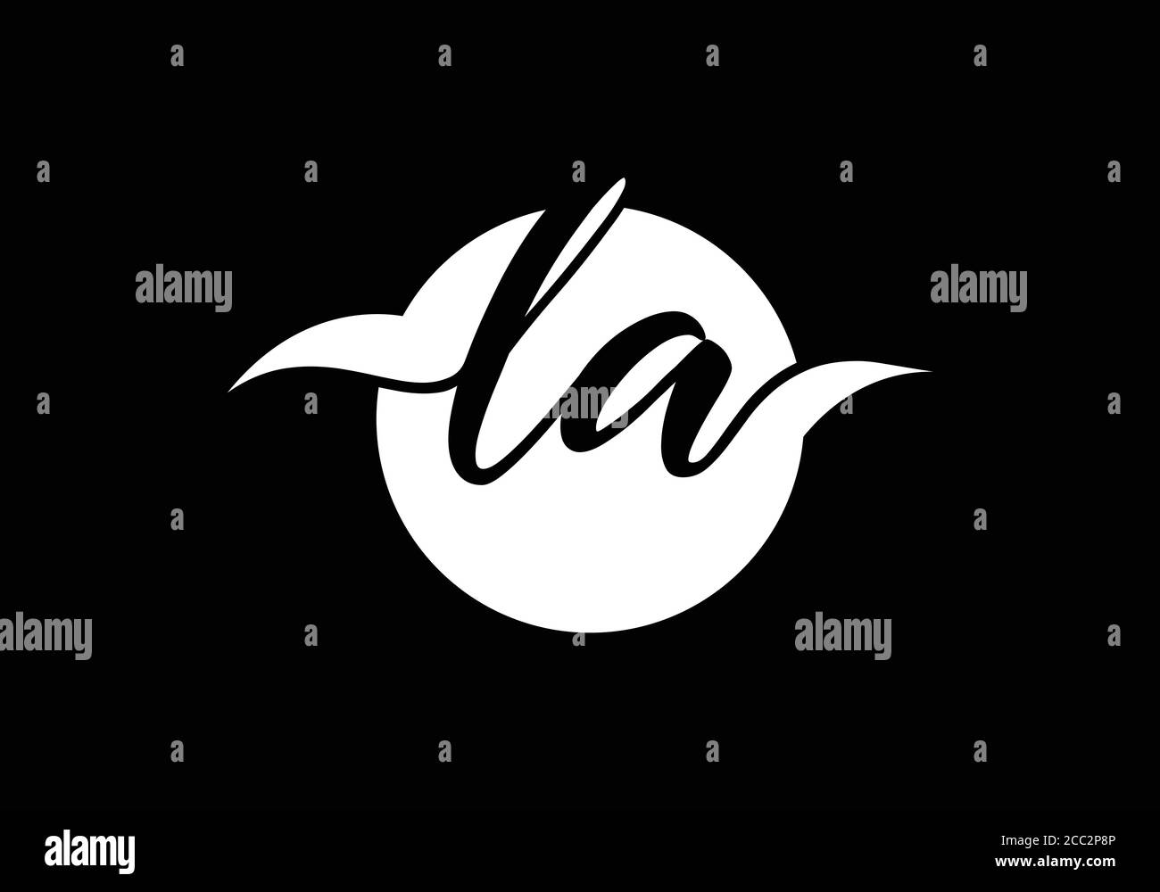 Initial Monogram Letter L A Logo Design Vector Template. L A monogram ...