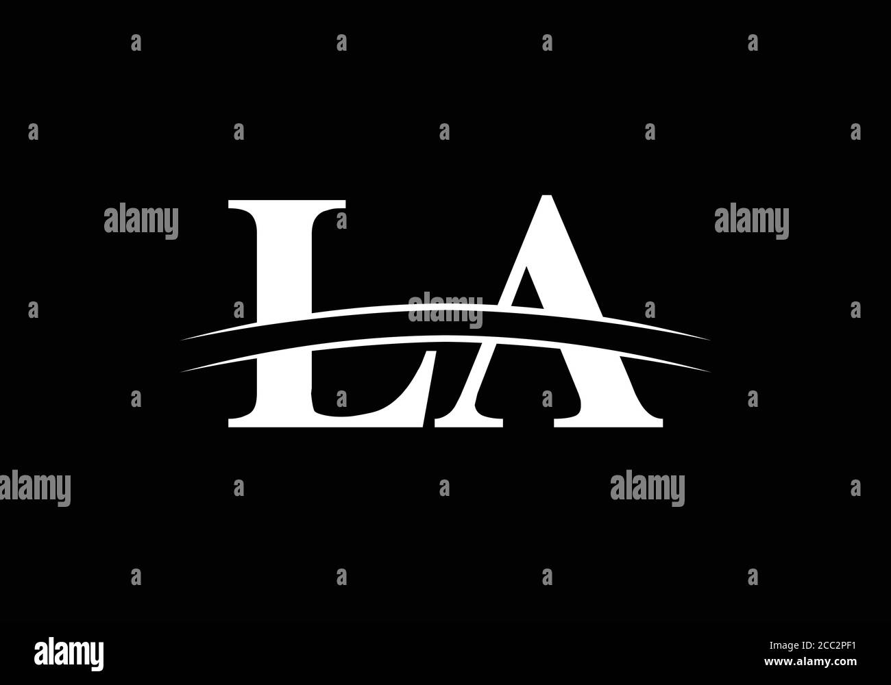 Initial Monogram Letter L A Logo Design Vector Template. L A monogram ...