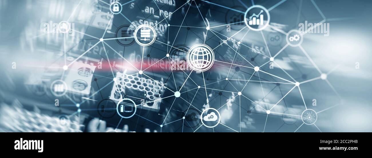 Universal technological background for your project. Web and lines ...
