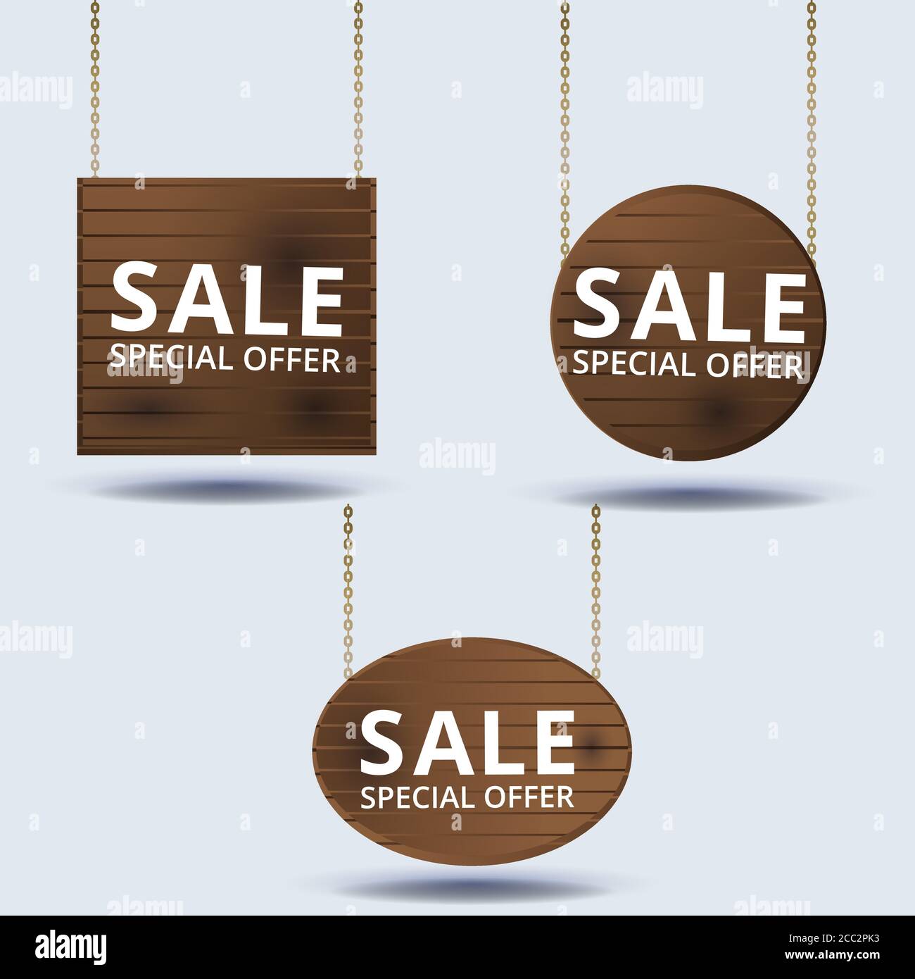 Set of woden boards, wooden signs collection, set of wooden banners ...