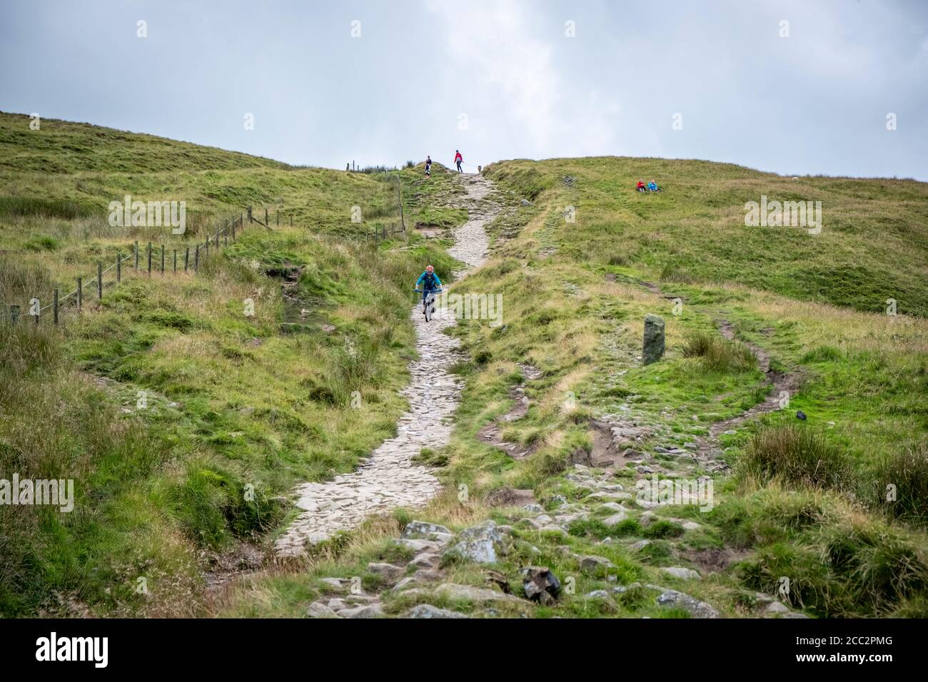 Mountain Bike Rider, Jacob's Ladder, Edale in the Derbyshire Peak ...