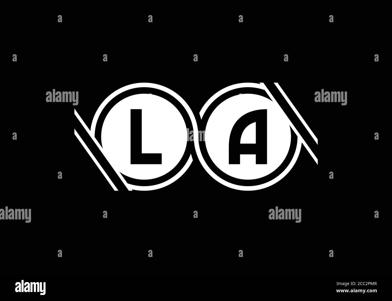 Initial Monogram Letter L A Logo Design Vector Template. L A monogram ...