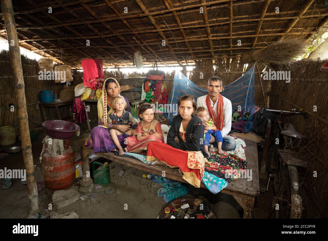 Poor indian family in a room hi-res stock photography and images - Alamy