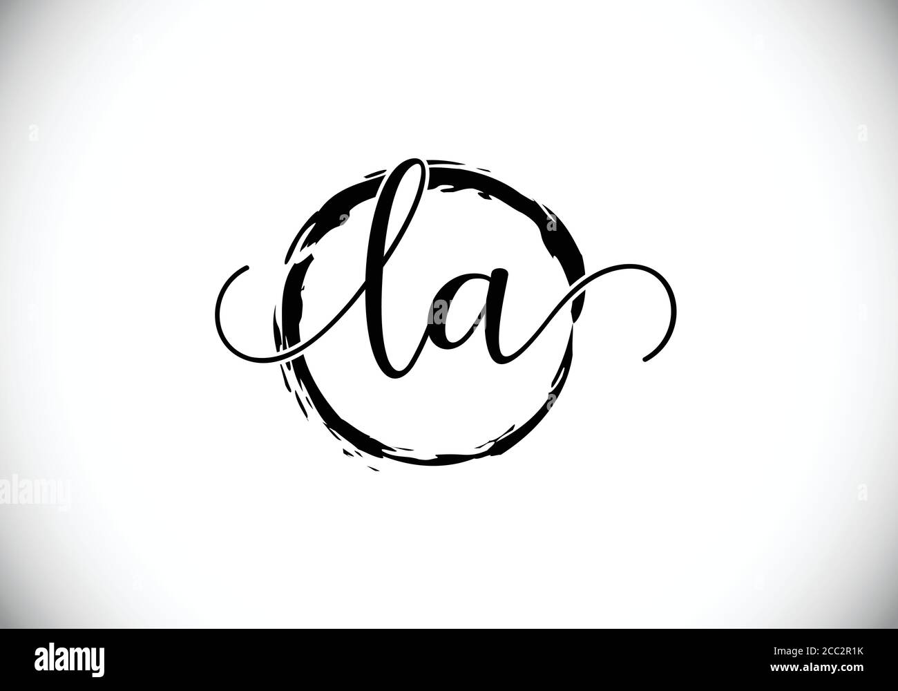 Initial Monogram Letter L A Logo Design Vector Template. L A monogram ...