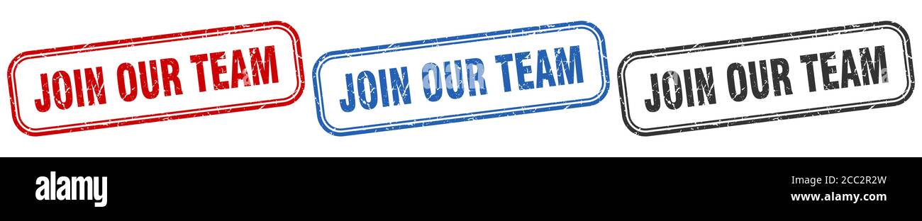 join our team square isolated sign set. join our team stamp Stock ...