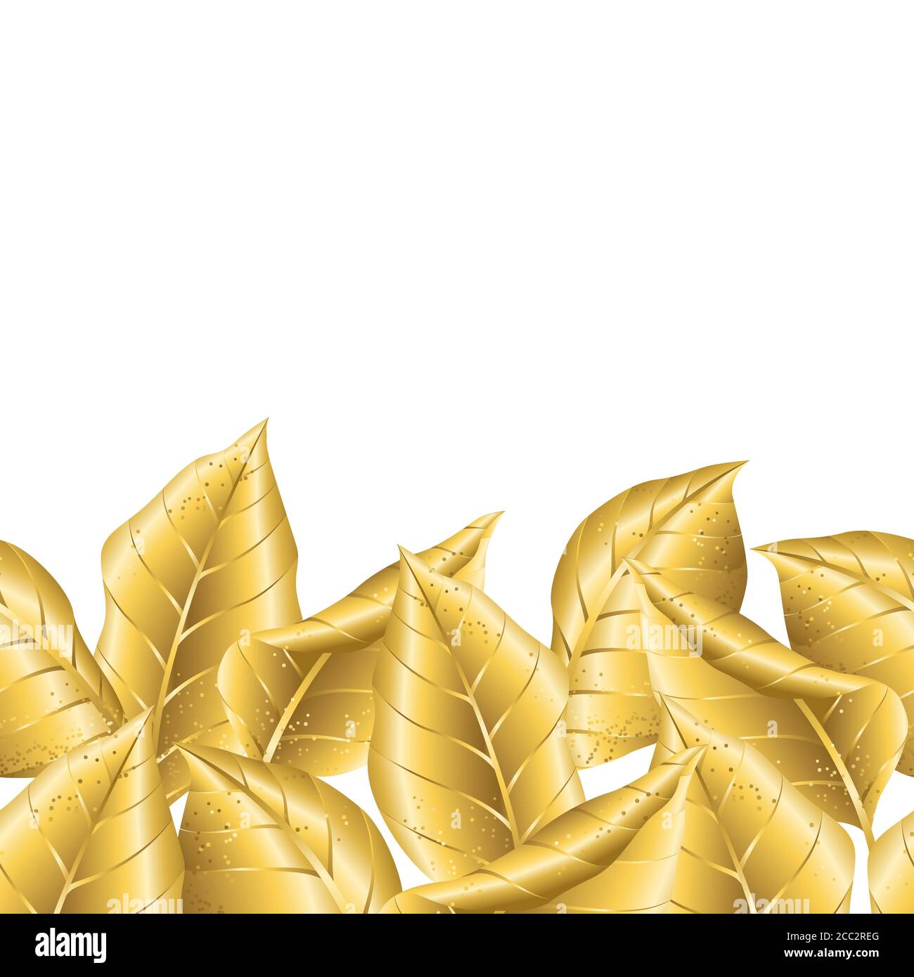 Seamless floral pattern with gold autumn foliage Stock Vector Image ...