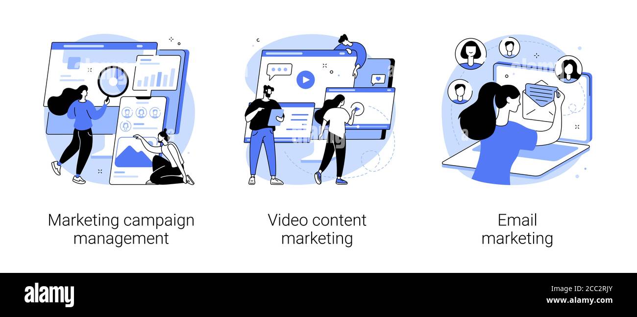 Campaign tracking and analysis abstract concept vector illustrations ...