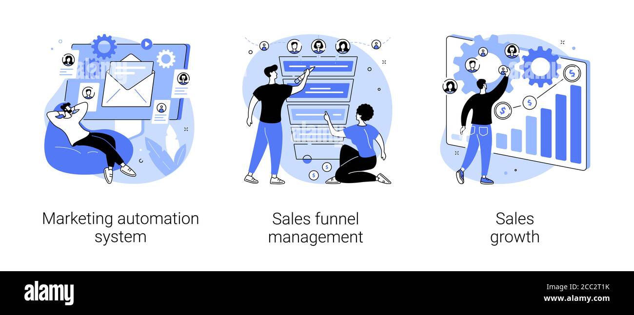 Marketing software abstract concept vector illustrations Stock Vector ...